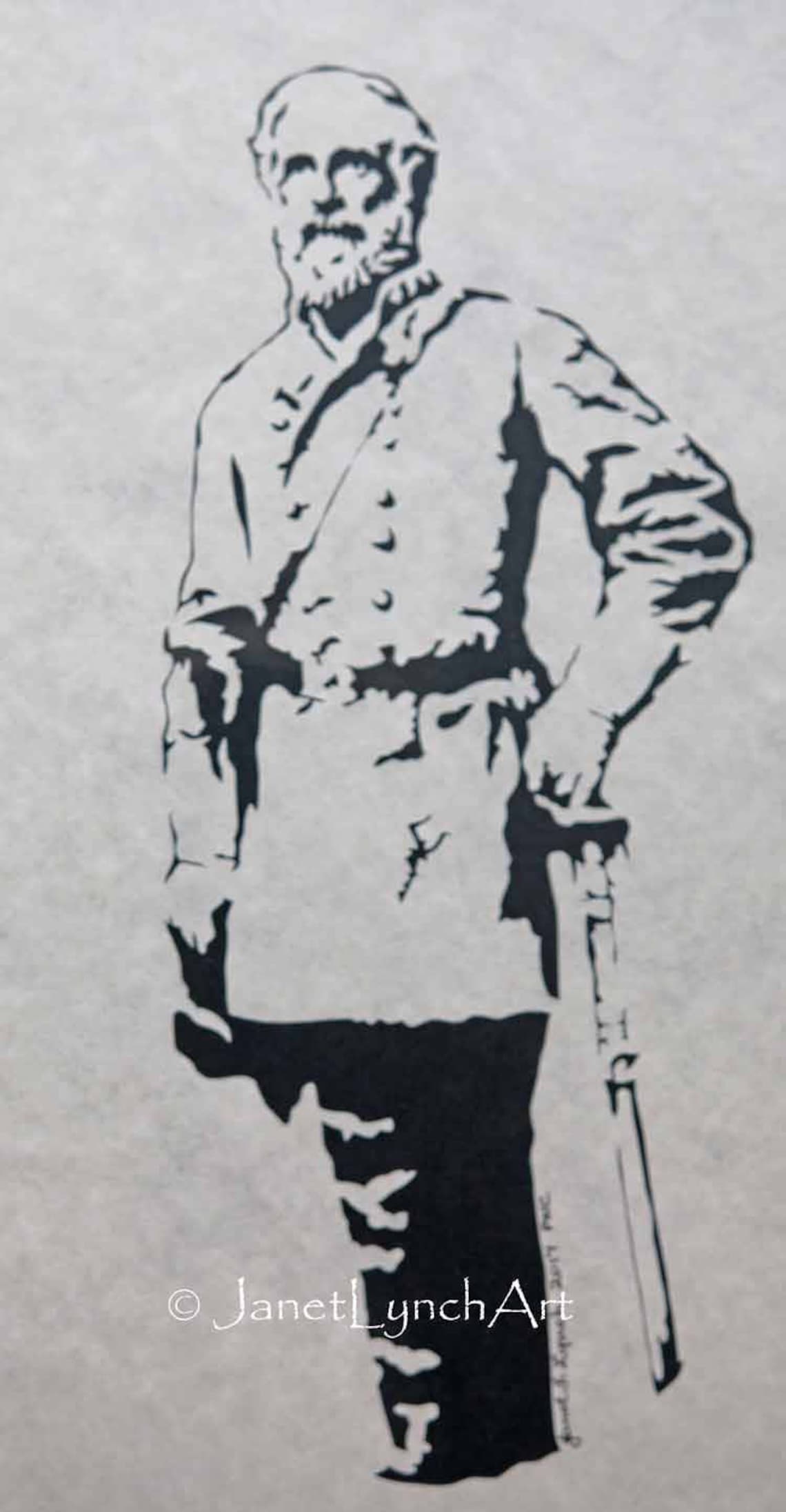 Robert E Lee Civil War General Scherenschnitte Hand Paper - Etsy
