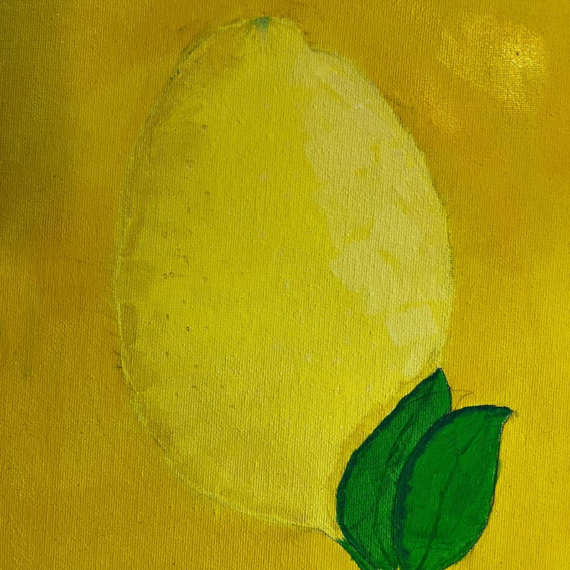 Lemon Painting - Etsy