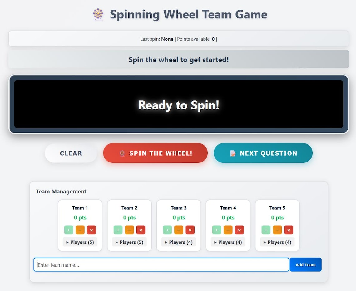 Spin the Wheel - Team Game | Browser | Customizable - Etsy