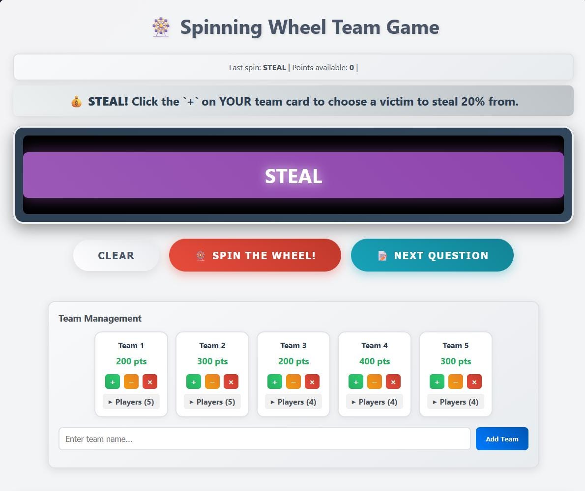 Spin the Wheel - Team Game | Browser | Customizable - Etsy