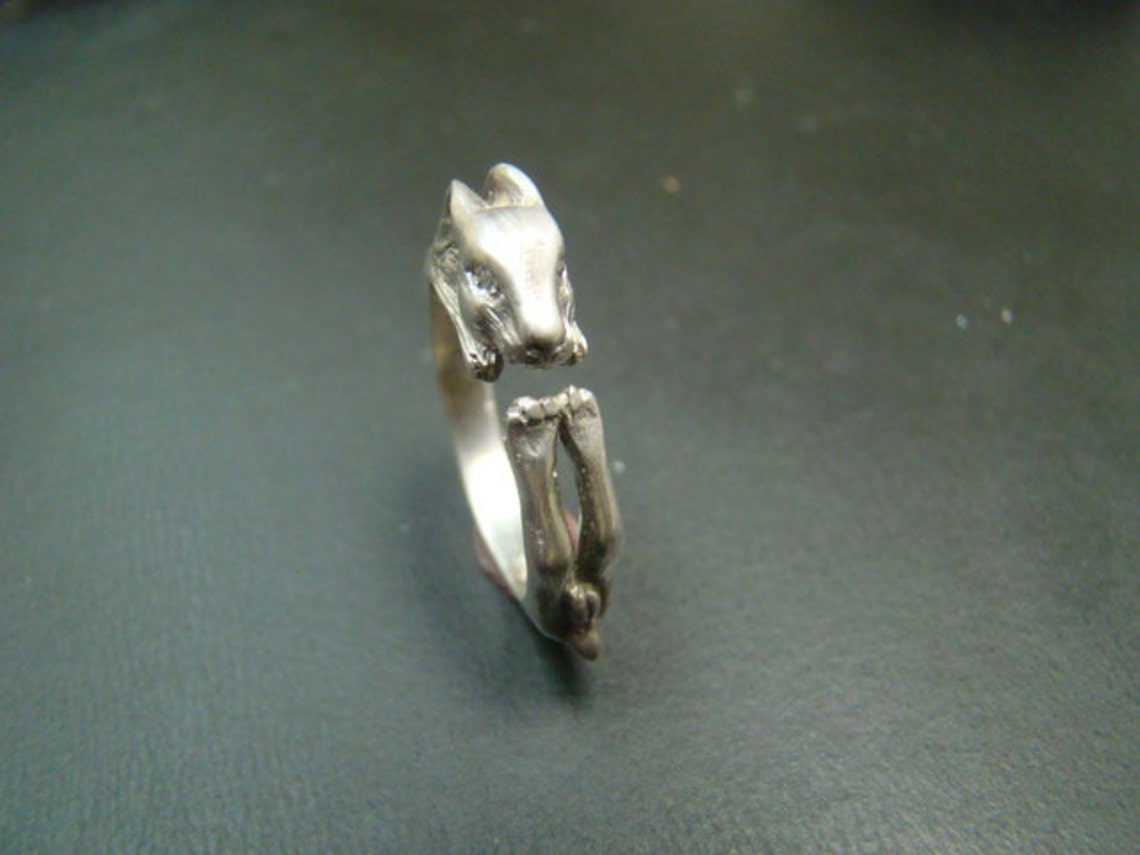 Adorable Sterling Silver Rabbit Ring With Diamond Eyes - Etsy