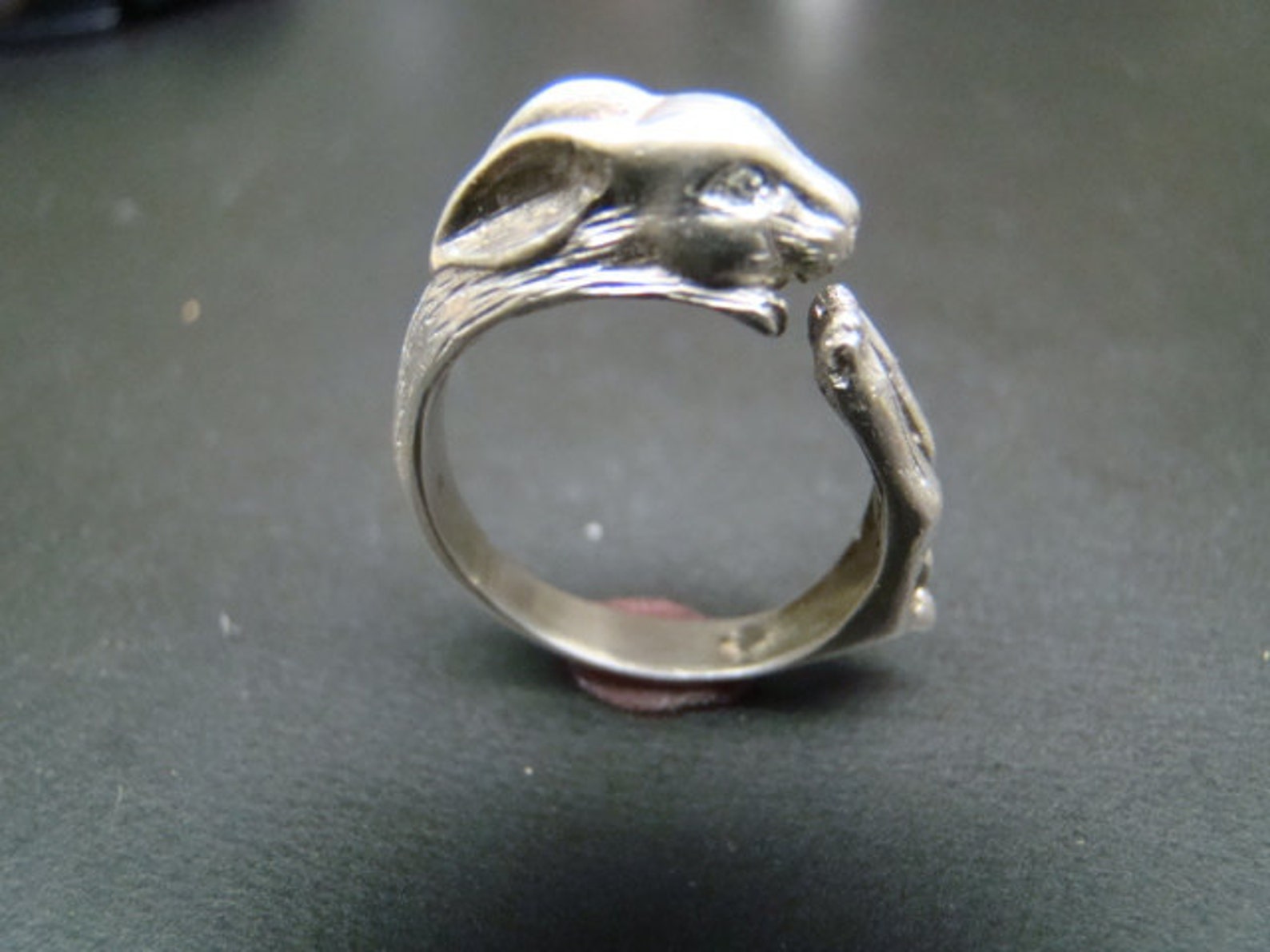Adorable Sterling Silver Rabbit Ring With Diamond Eyes - Etsy