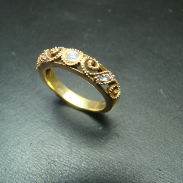 Etruscan Style Wedding Band - Etsy