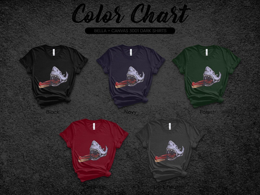 Shark Graphic T-shirt, Cool Shark T-shirt, Shark Face T-shirt, Fun ...
