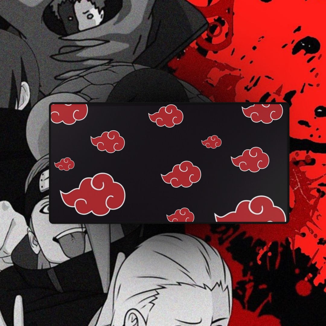 Akatsuki Clan Desk Mat: Anime Inspired Gaming & Office Decor - Etsy