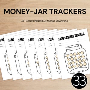 Printable 700 Dollar Savings Challenge Tracker Jar Goal Planner PDF ...