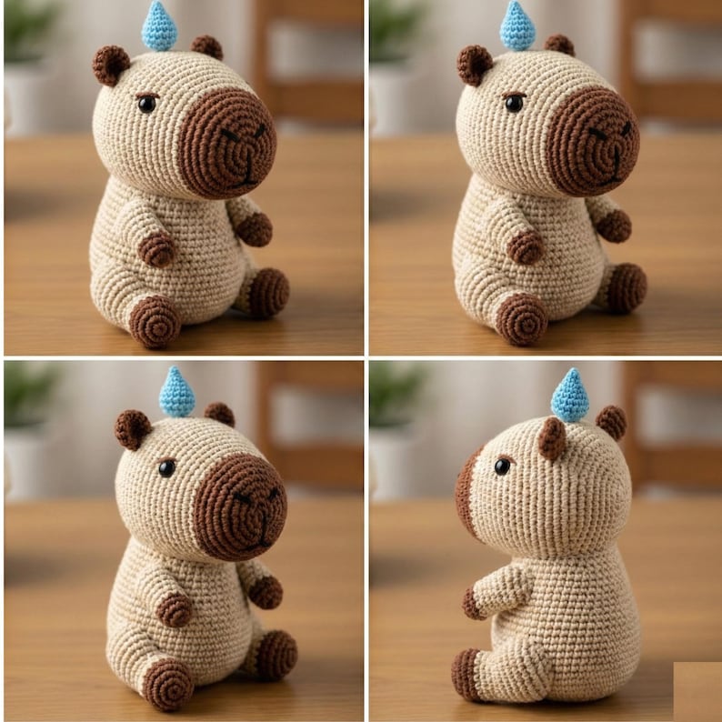 Sitting Capybara Amigurumi Crochet Pattern | (PDF Download) - Etsy