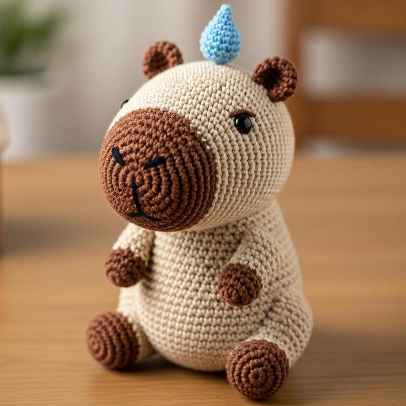 Knitted Capybara Plush - Etsy UK