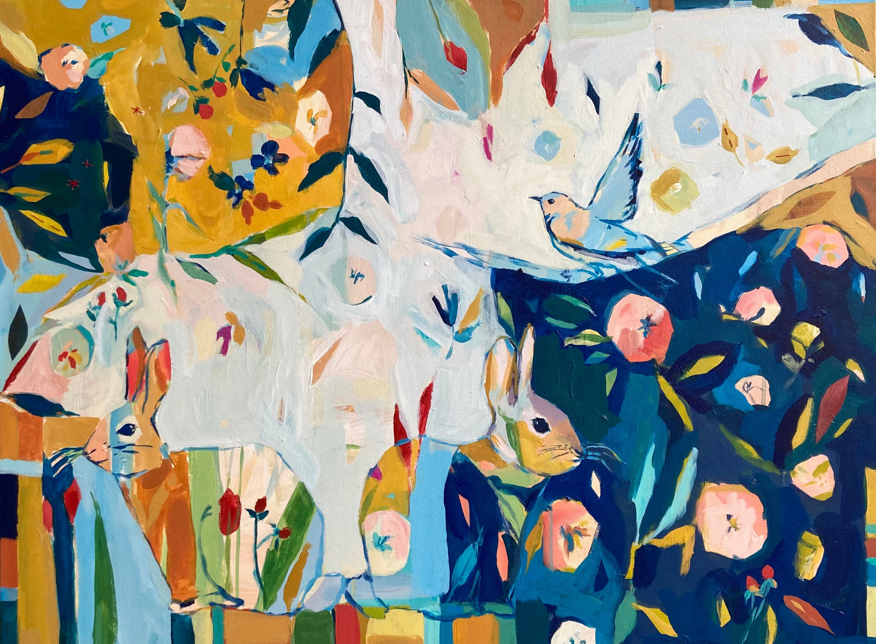 Abstract Rabbit Painting