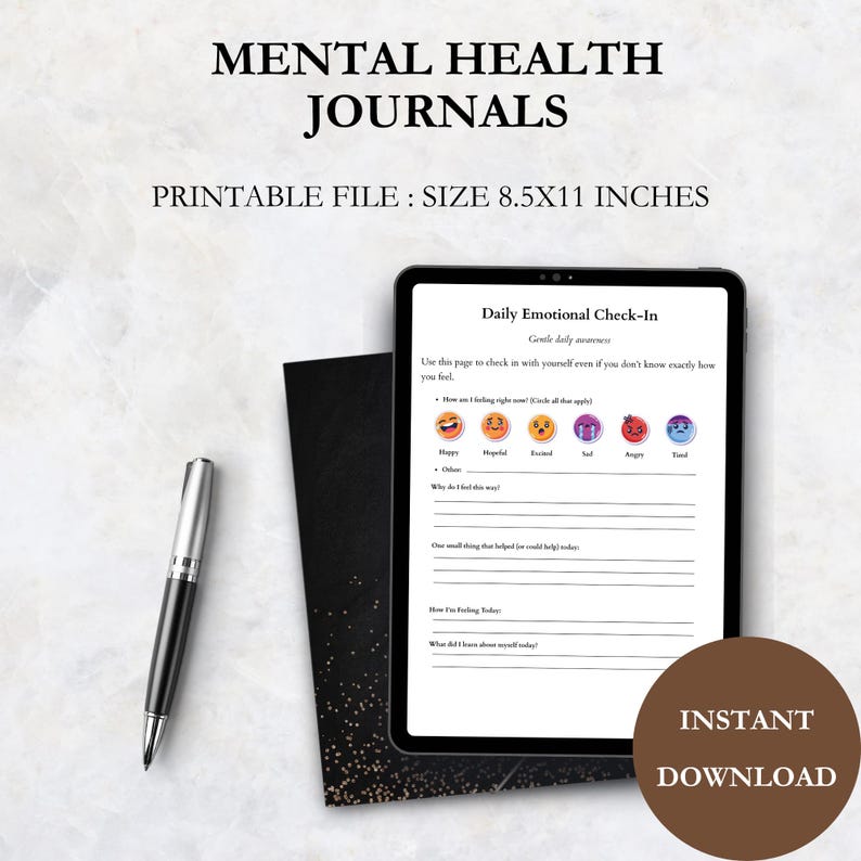 Mental Health Journal – Digital PDF for Goodnotes & iPad – Mindfulness ...