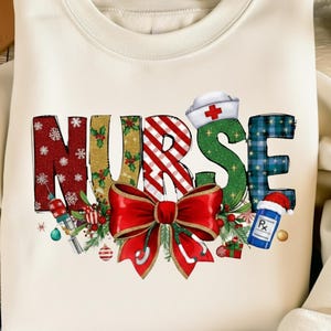 Christmas Nurse PNG for Nurses, 300 DPI Transparent Background, Holiday ...