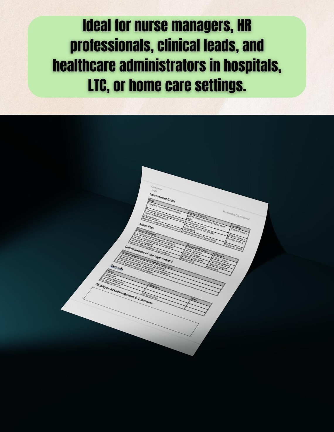 Nursing Performance Improvement Plan, Employee Performance Improvement ...