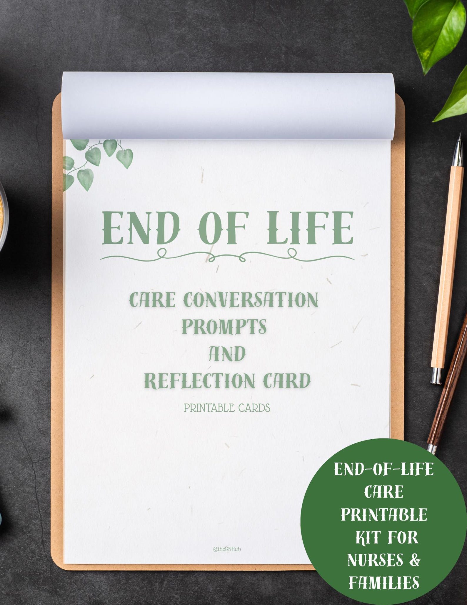 End-of-life Care Prompts, Nurse Reflection Cards, Palliative ...