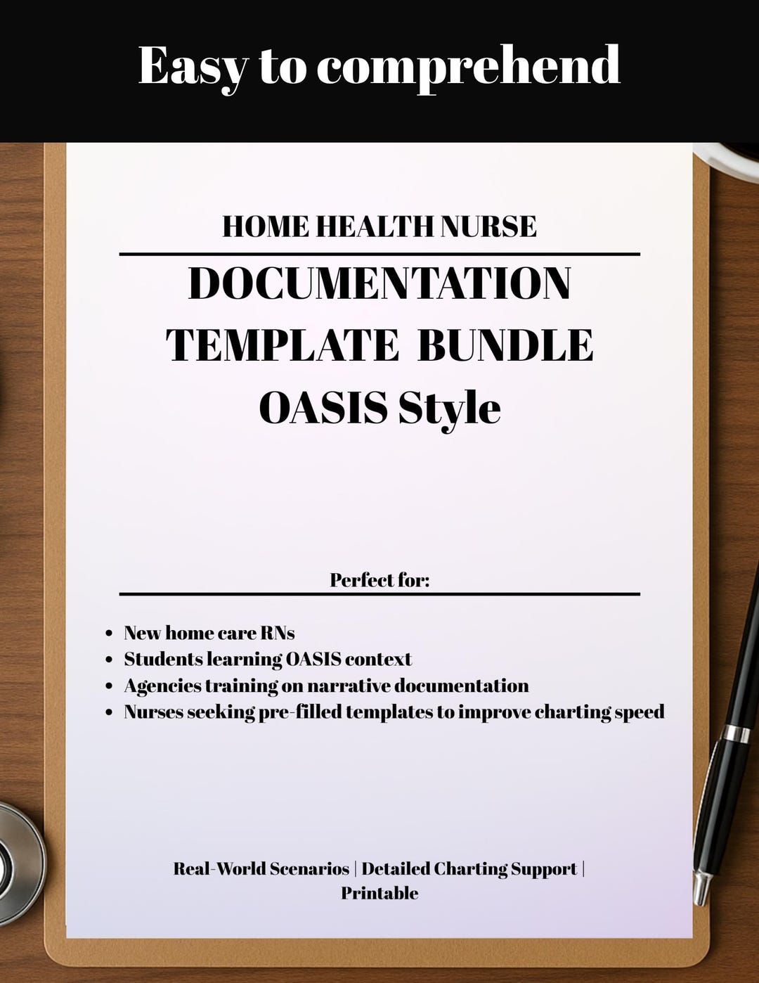 Home Health Nursing Notes Bundle, Printable Charting Templates, 25 Real ...