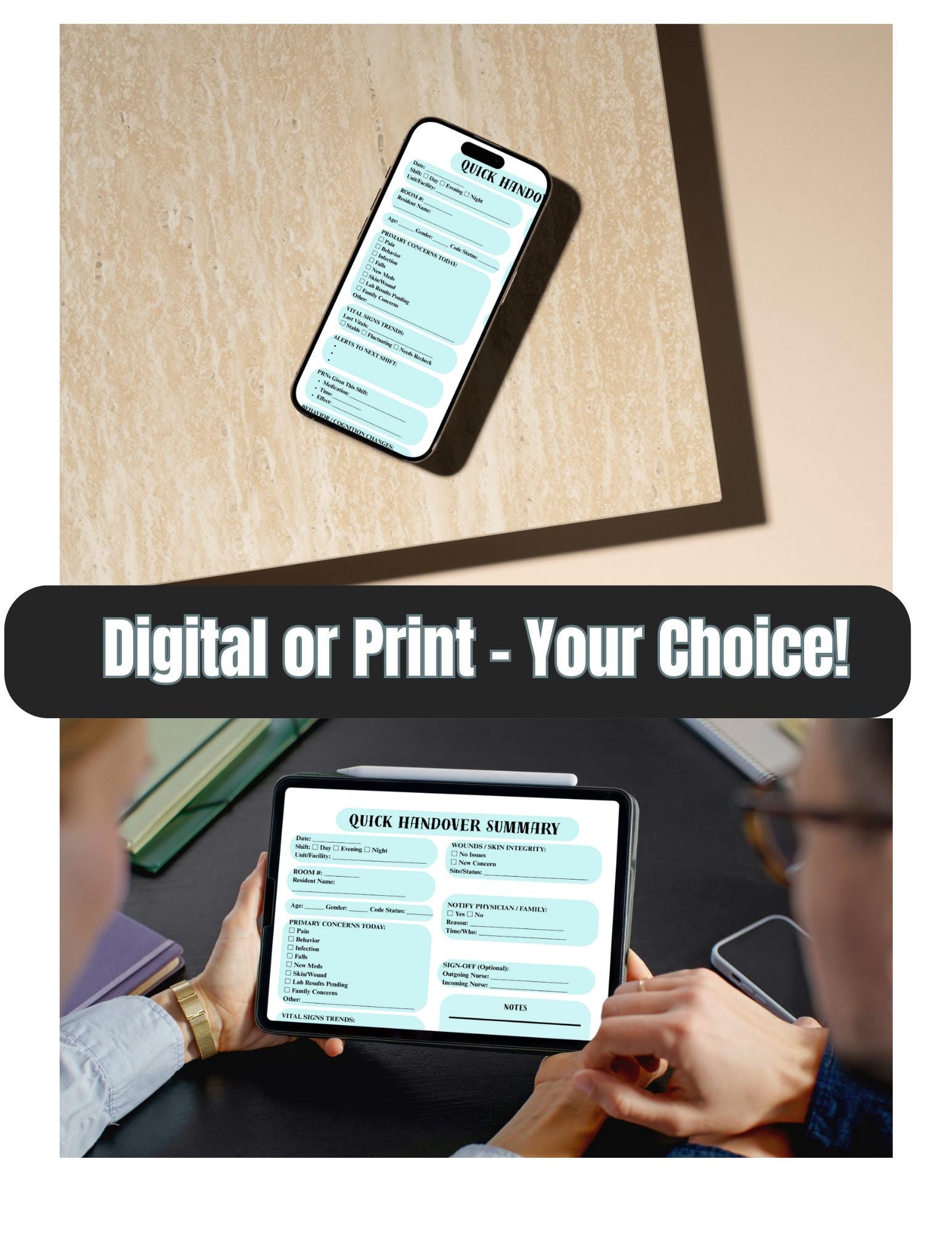 Nursing Shift Report Bundle, LTC Report Sheets, Editable Nurse Handover ...