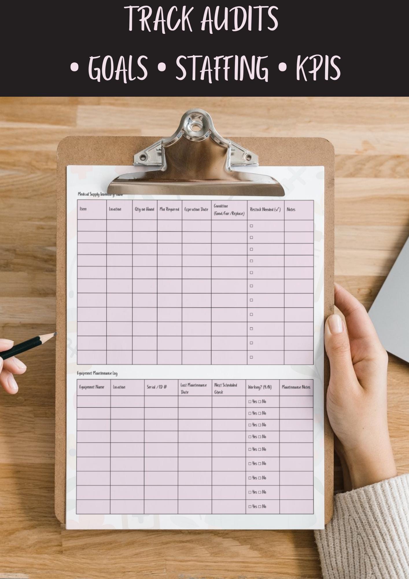 Editable Nursing Leadership Planner, RN RPN Nurse Manager Dashboard ...