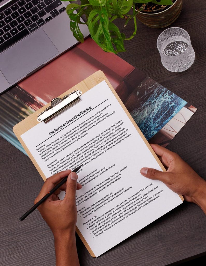 Social Worker Printable Documentation Template Bundle for Ltc & Home ...