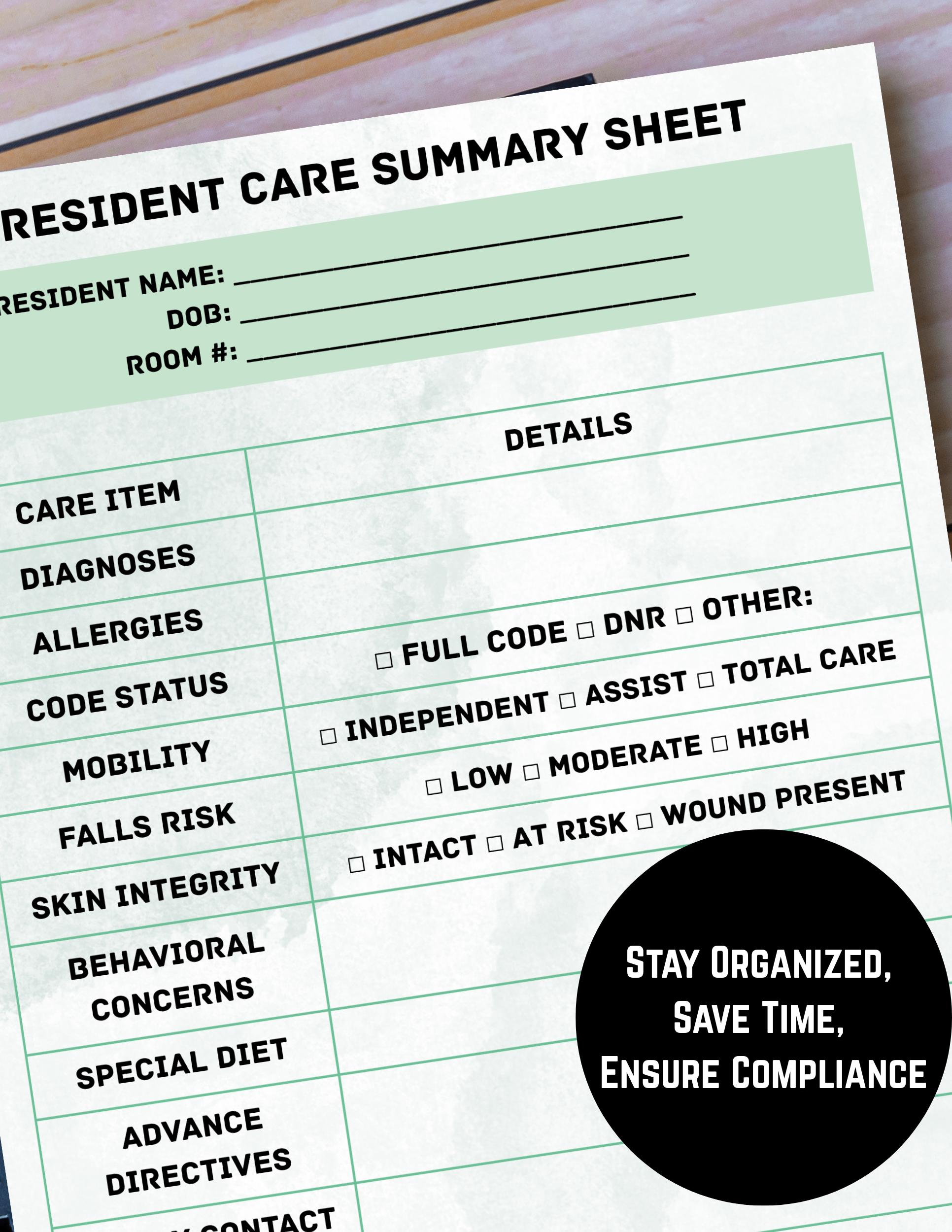 Assisted Living Nurse Manager Starter Toolkit, 19 Pages, Printable ...