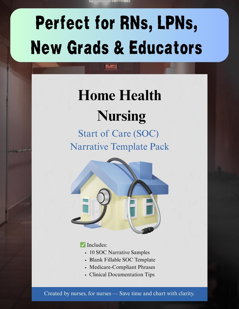 SOC Narrative Templates for Rns and Lpns, Fillable PDF, Nursing ...