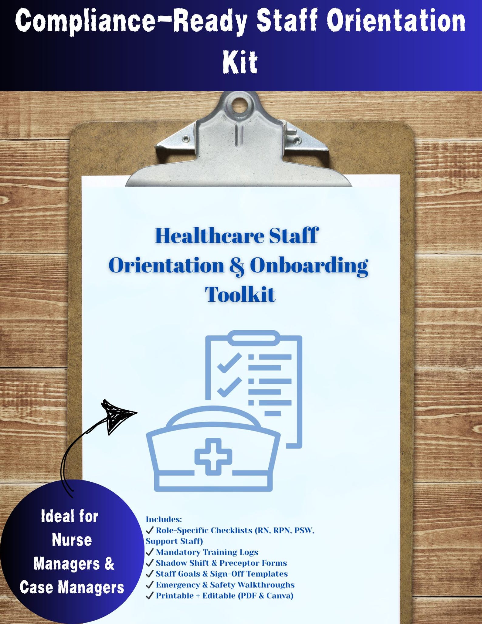 Healthcare Staff Orientation Toolkit, Editable Nurse Onboarding PDF ...