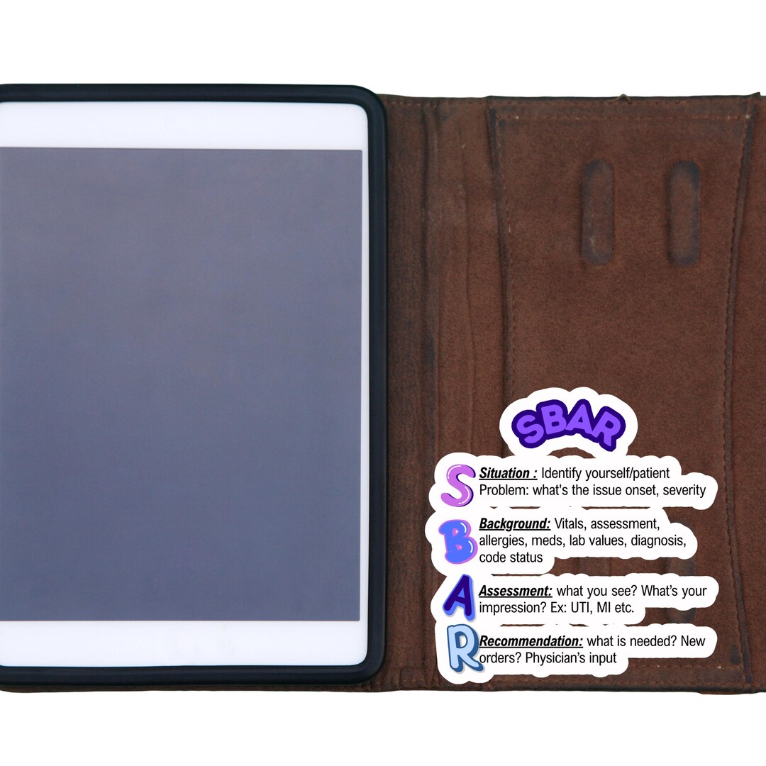 Nurse Digital Planner Stickers, Medical RN Png, SBAR Nurse Report, SBAR ...