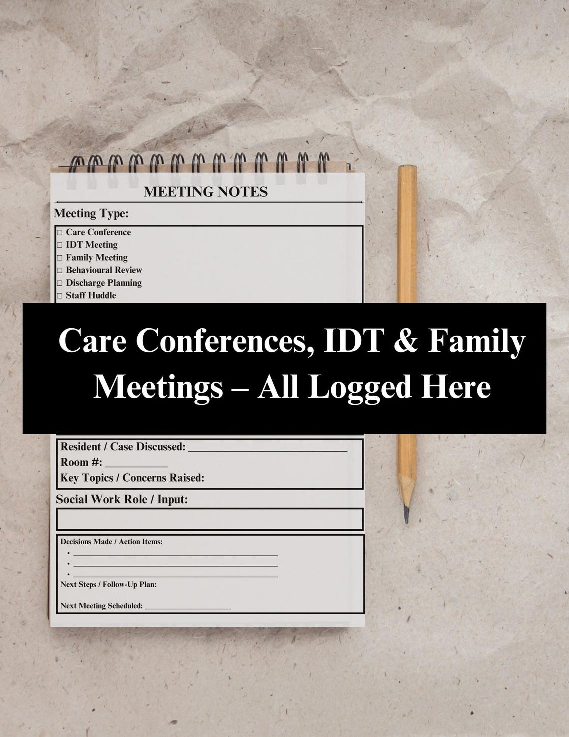 LTC Social Work Planner, Nursing Home Social Work Template, Editable ...