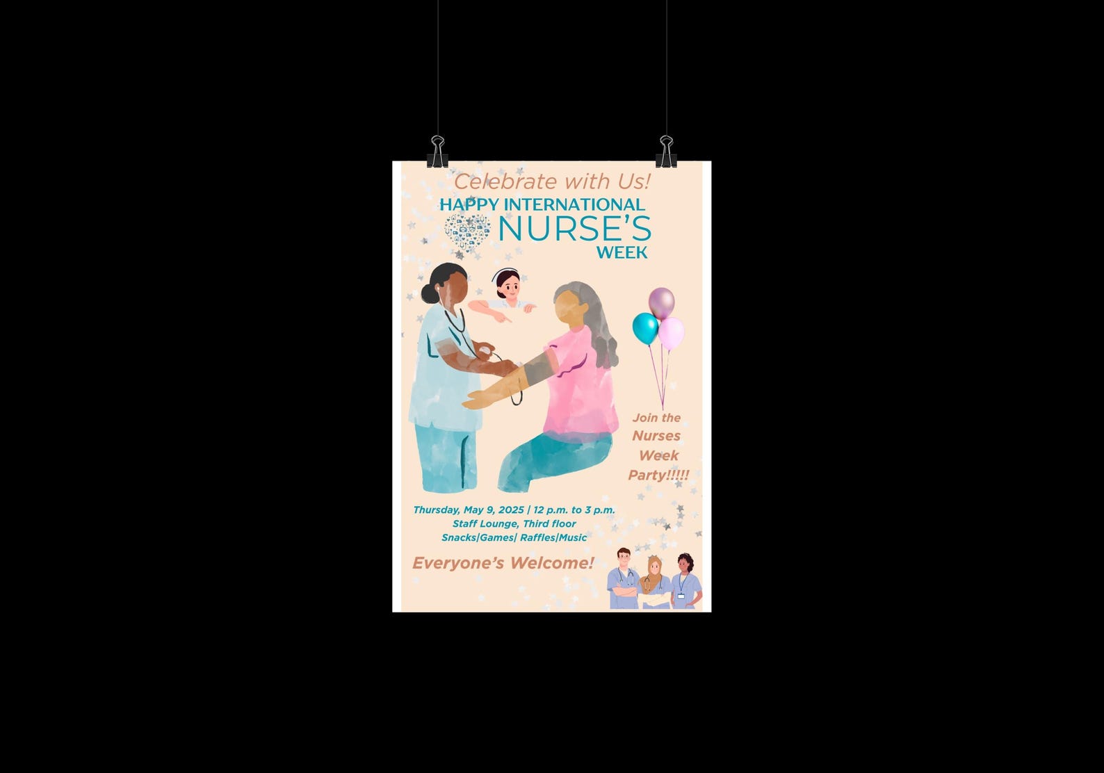 Editable Nurses Week Flyer | Canva Template | Nurse Appreciation Week ...