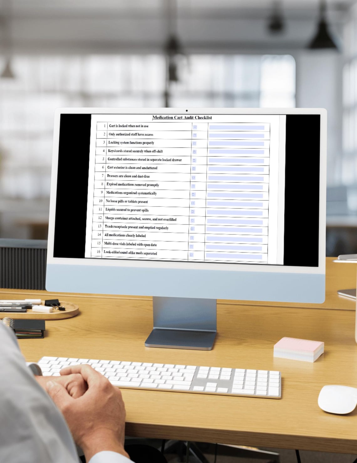 Medication Cart Audit Checklist, Fillable PDF, Nursing Form, LTC ...