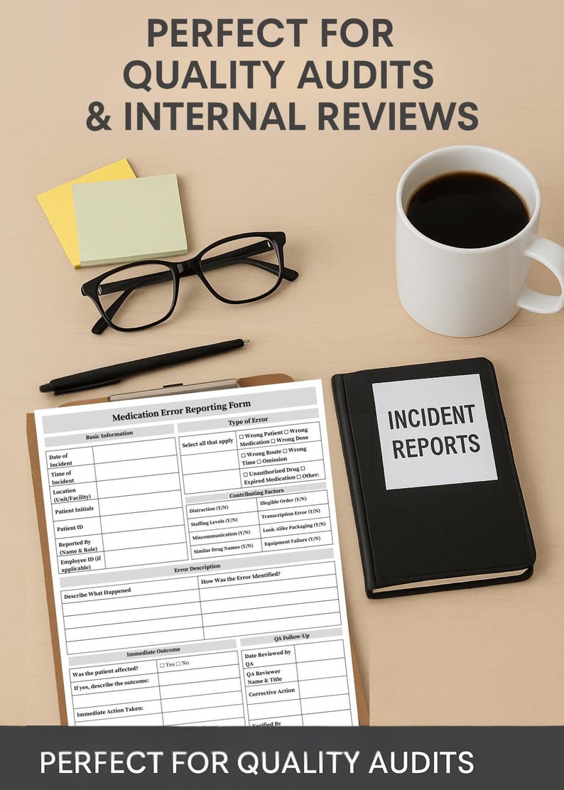 Medication Error Reporting Form for Nurses, Medication Error Incident ...