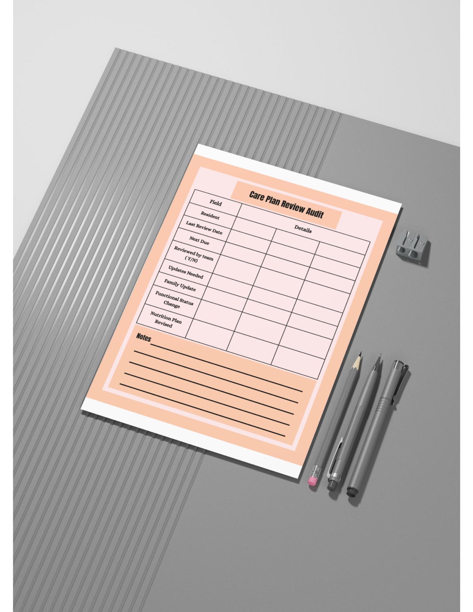 Director of Care Audit Tool Bundle, Printable LTC QA Forms, Monthly ...