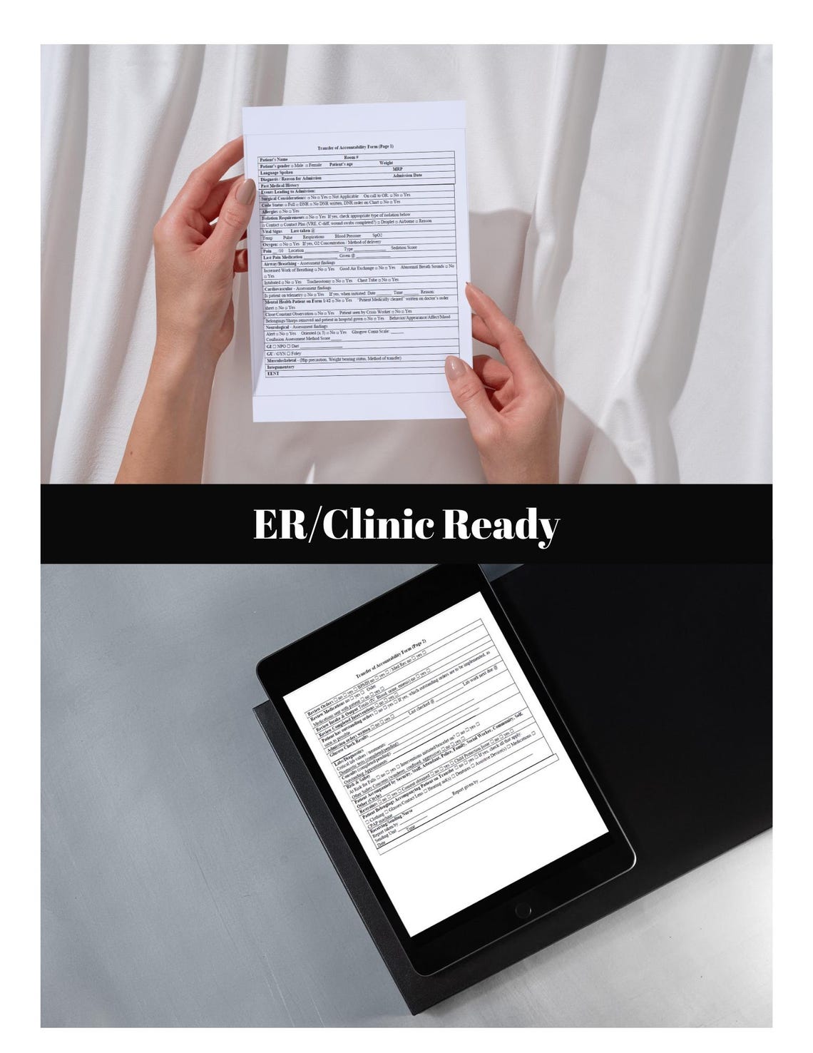 Patient Transfer of Accountability Printable Pdf Form, Nurse Handover ...