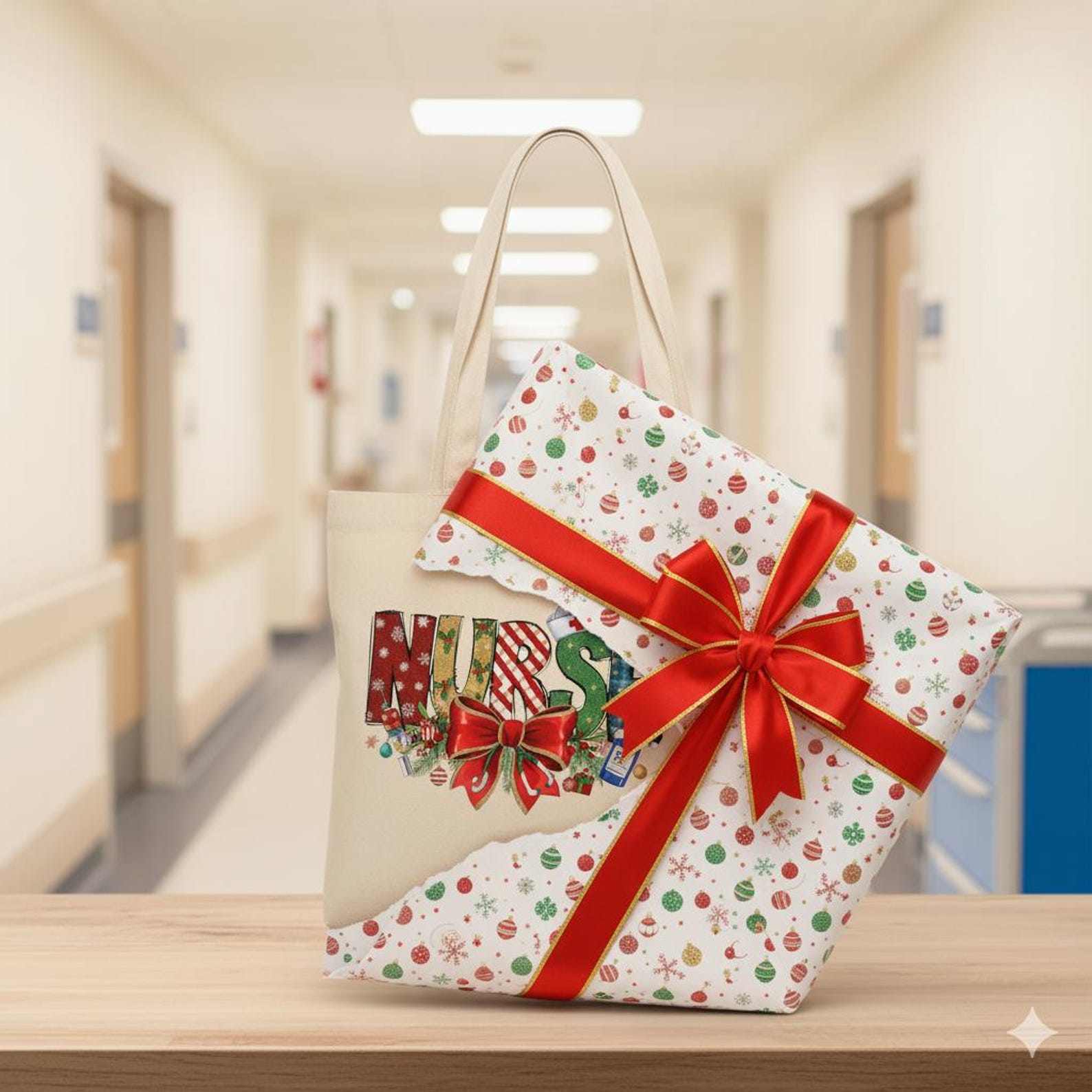 Christmas Nurse PNG for Nurses, 300 DPI Transparent Background, Holiday ...