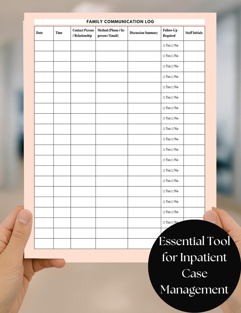 Inpatient Case Manager Initial Discharge Assessment Form, Hospital ...