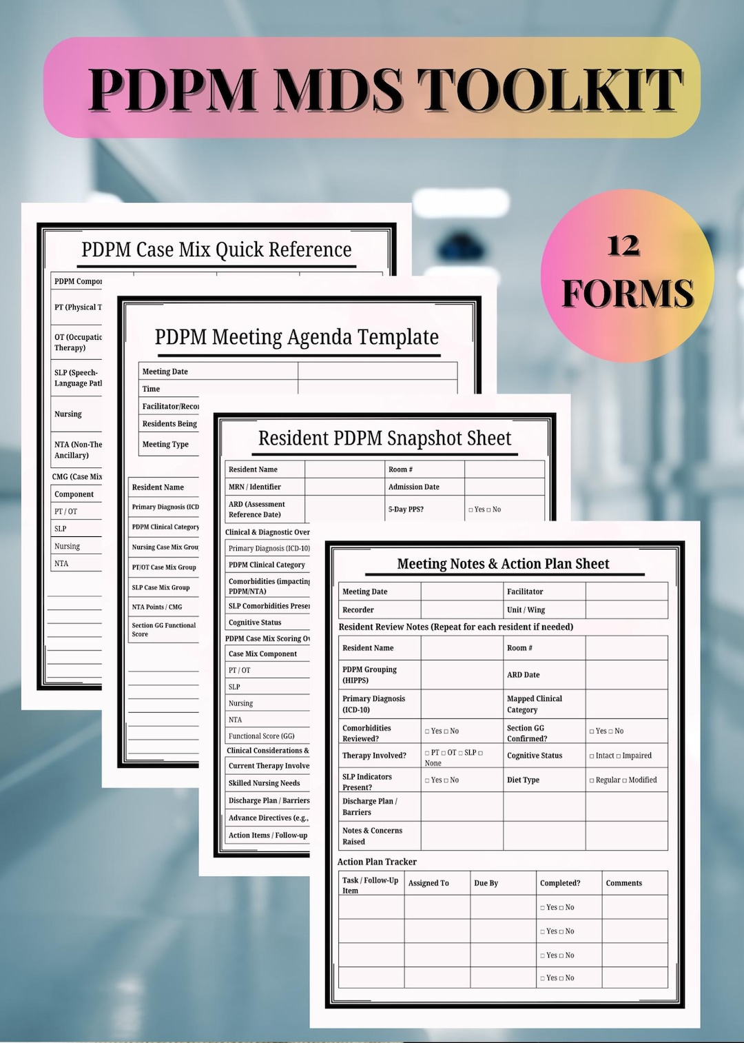 PDPM MDS Meeting Printable Toolkit for Mds Coordinator, Director of ...