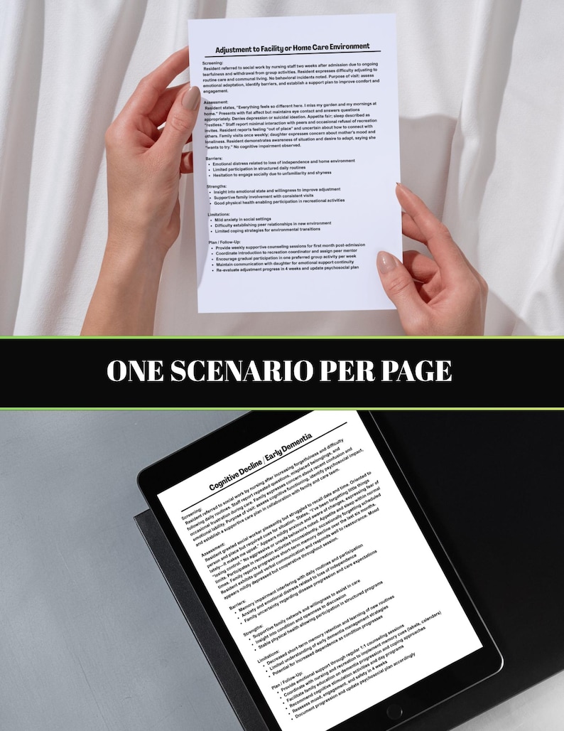 Social Worker Printable Documentation Template Bundle for Ltc & Home ...