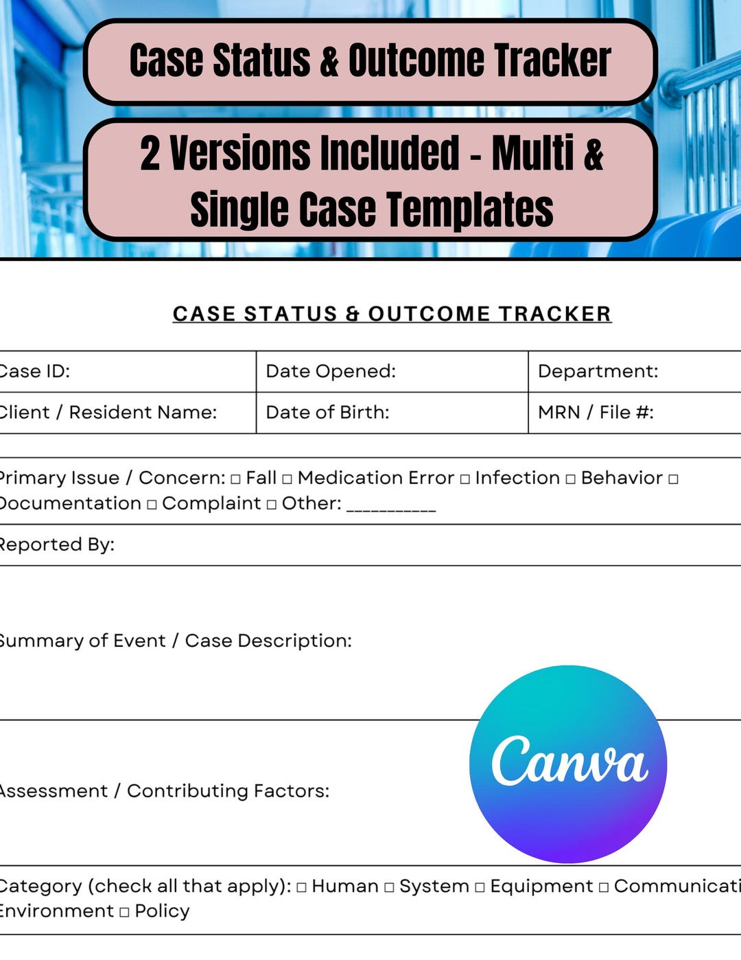 Case Status & Outcome Tracker Template | 2 Versions Included | Editable ...