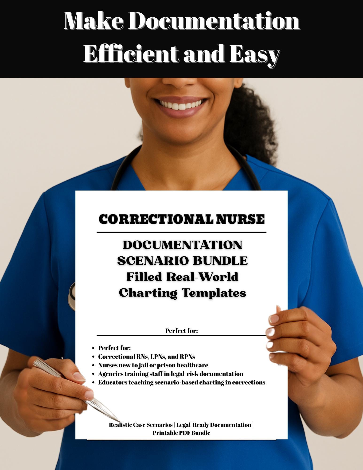 Correctional Nurse Charting Bundle, Prison Nurse Documentation Pdf ...