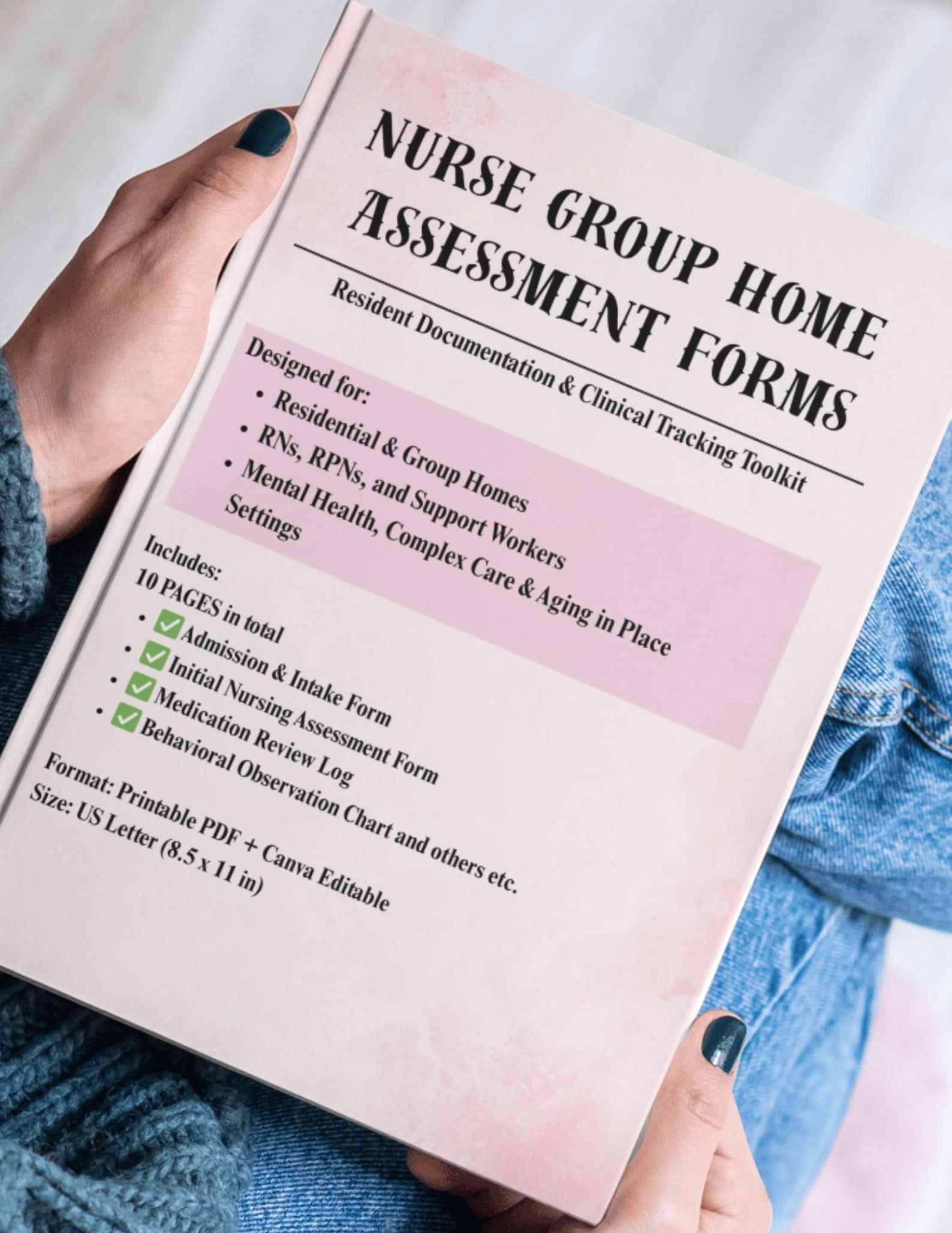 Nurse Group Home Assessment Forms Bundle, Printable Care Plan Templates ...