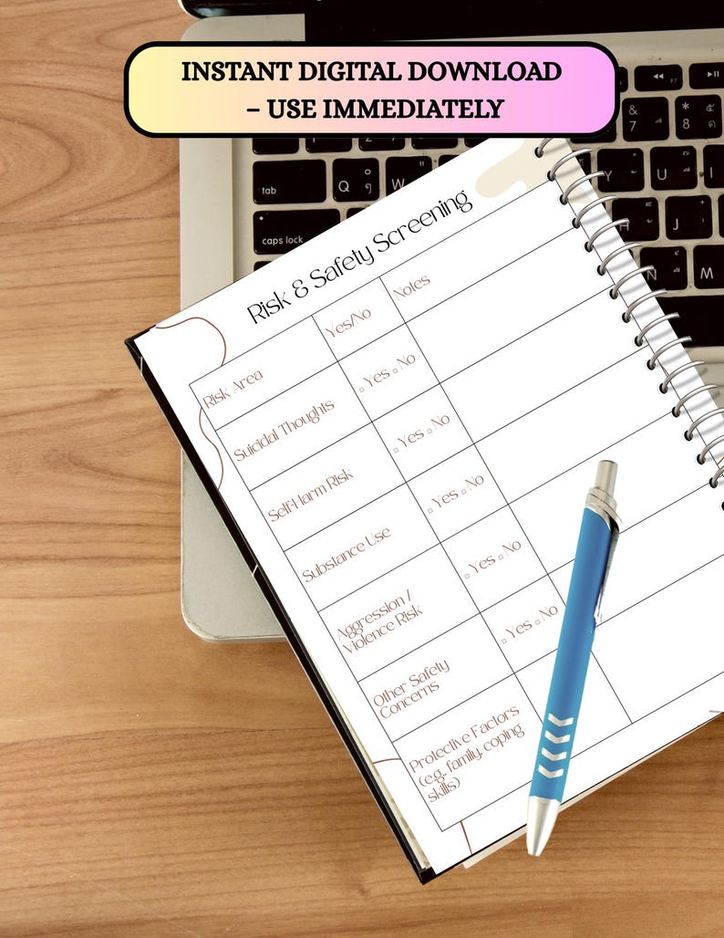 Client Information Organizer for Counselors, 5-page Therapy Intake ...
