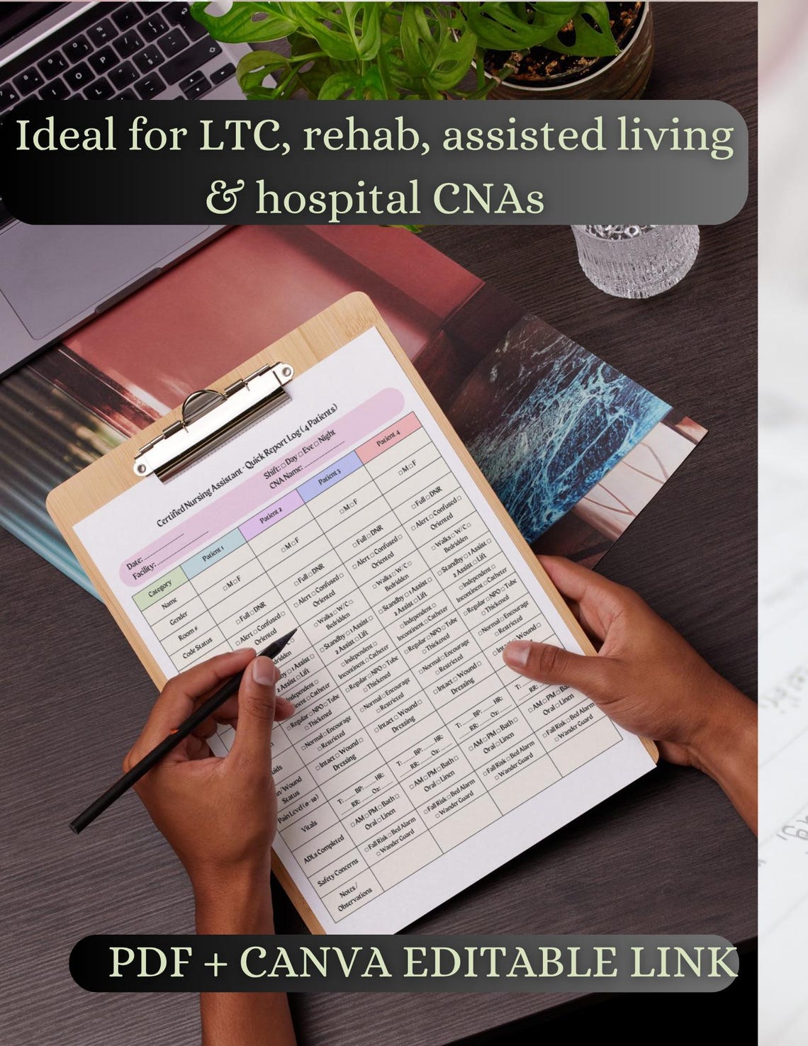 CNA Shift Report Sheet Printable, Certified Nursing Assistant Report ...