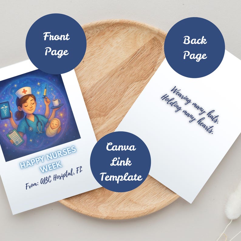 Nurses Week Card Printable, Nurse Appreciation Card, Nurse Thank You ...