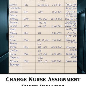 Charge Nurse Report Sheet Bundle, Printable Handoff Report and ...