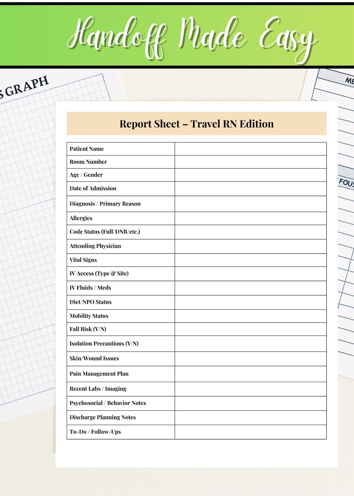 Travel Nurse Forms , Assignment Sheets for Nurses, Trvale Nurse Tracker ...