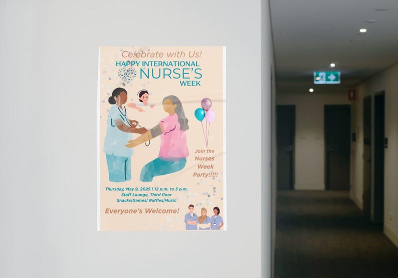 Editable Nurses Week Flyer | Canva Template | Nurse Appreciation Week ...
