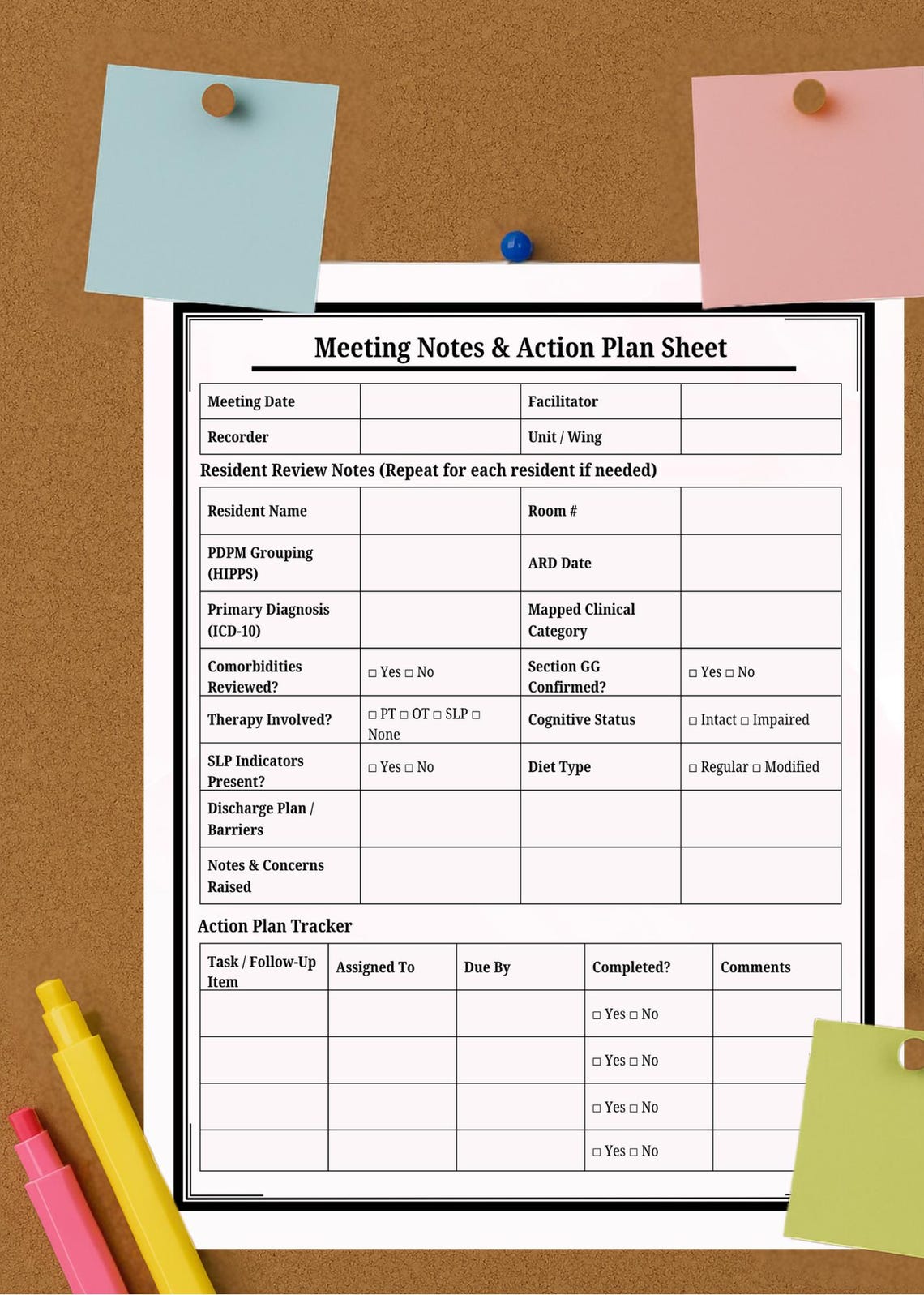 PDPM MDS Meeting Printable Toolkit for Mds Coordinator, Director of ...