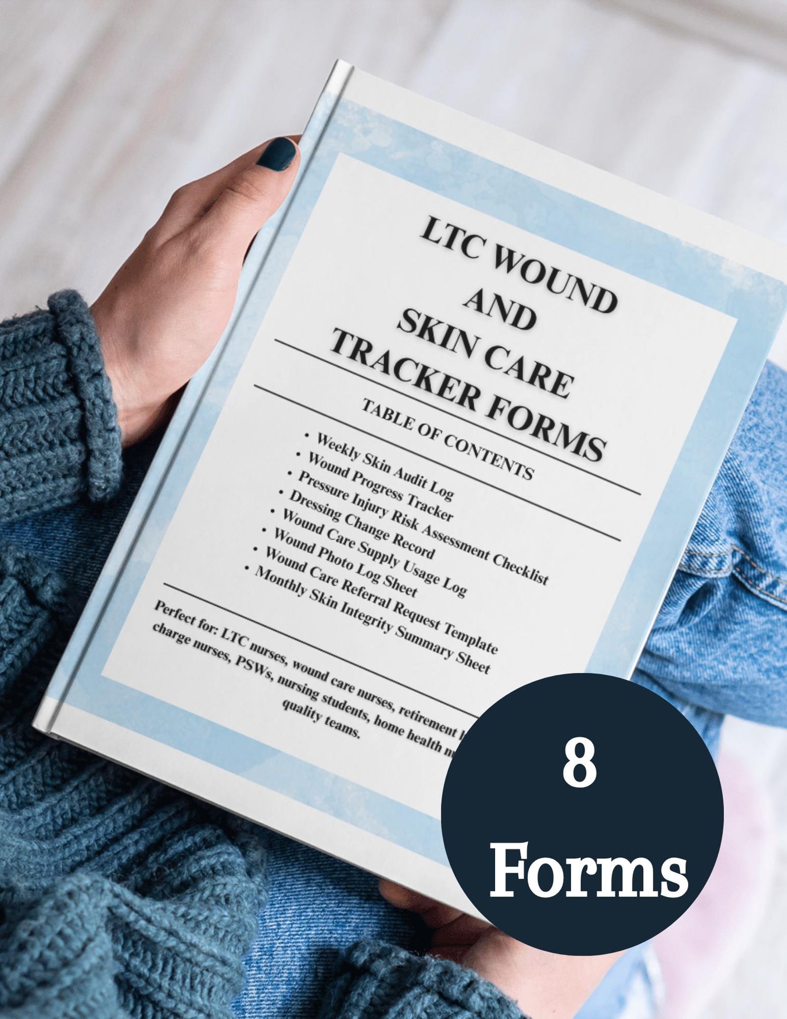 Wound Care Documentation Forms for Nurses, Printable Skin Integrity ...