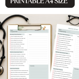 Nurse Manager Daily Checklist , Doc Daily Task List , Director of Care ...
