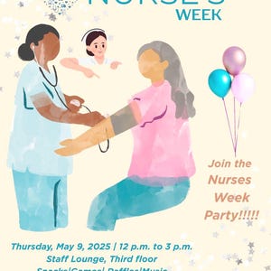 Editable Nurses Week Flyer | Canva Template | Nurse Appreciation Week ...