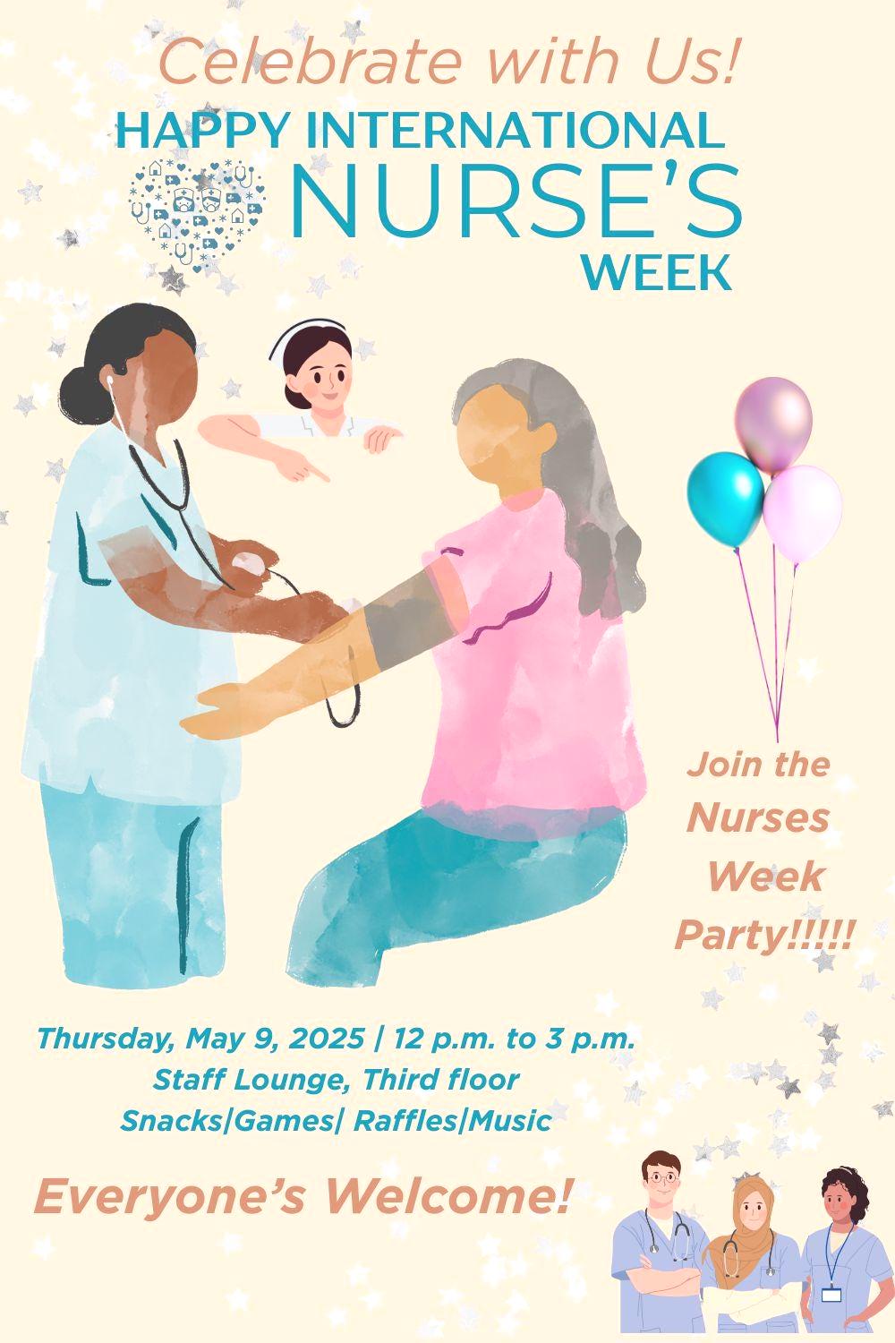 Editable Nurses Week Flyer | Canva Template | Nurse Appreciation Week ...