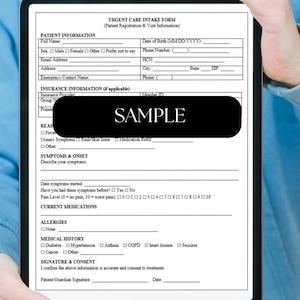 Printable Urgent Care New Patient Registration Form for Walk in Clinics ...